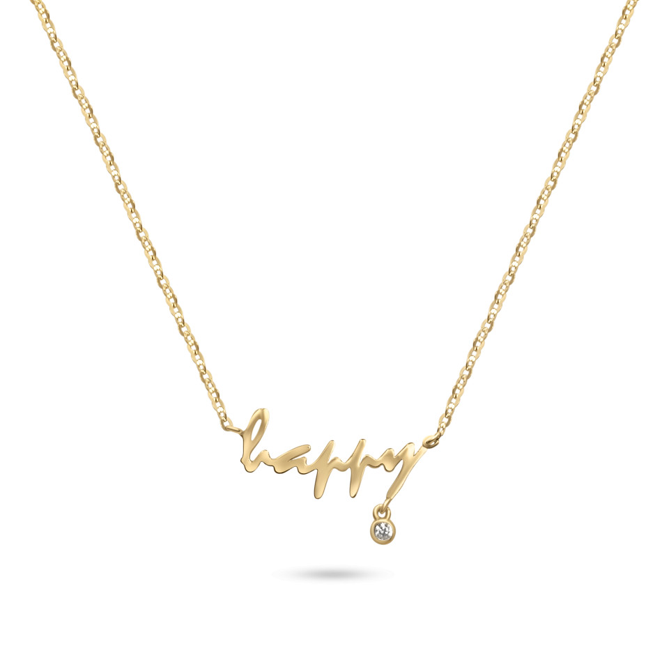 Colier Happy - Aur 14K cu Swarovski - Babilonia
